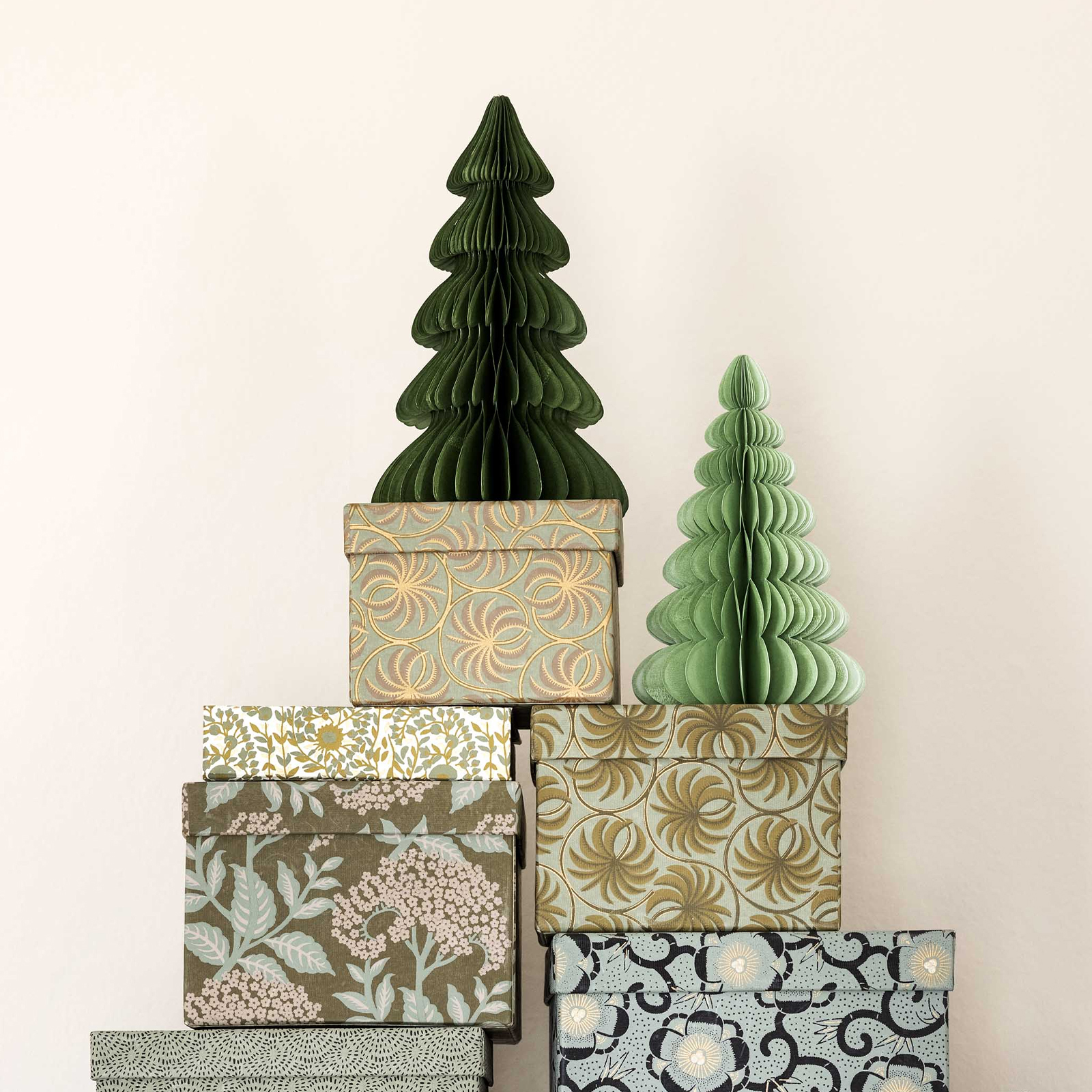 Olivgrön Julgran Papper 20 cm